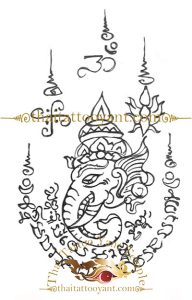 Sak Yant Designs - Thai Tattoo Sak Yant Hand Poke Tattoo Bangkok